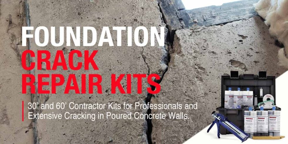 Foundation Crack Repair Kits - Stop Water Leaks Permanently