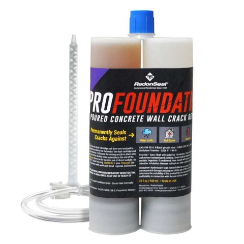 PRO Epoxy Injection Cartridge | Mixer + Retaining Nut + Hose | RadonSeal
